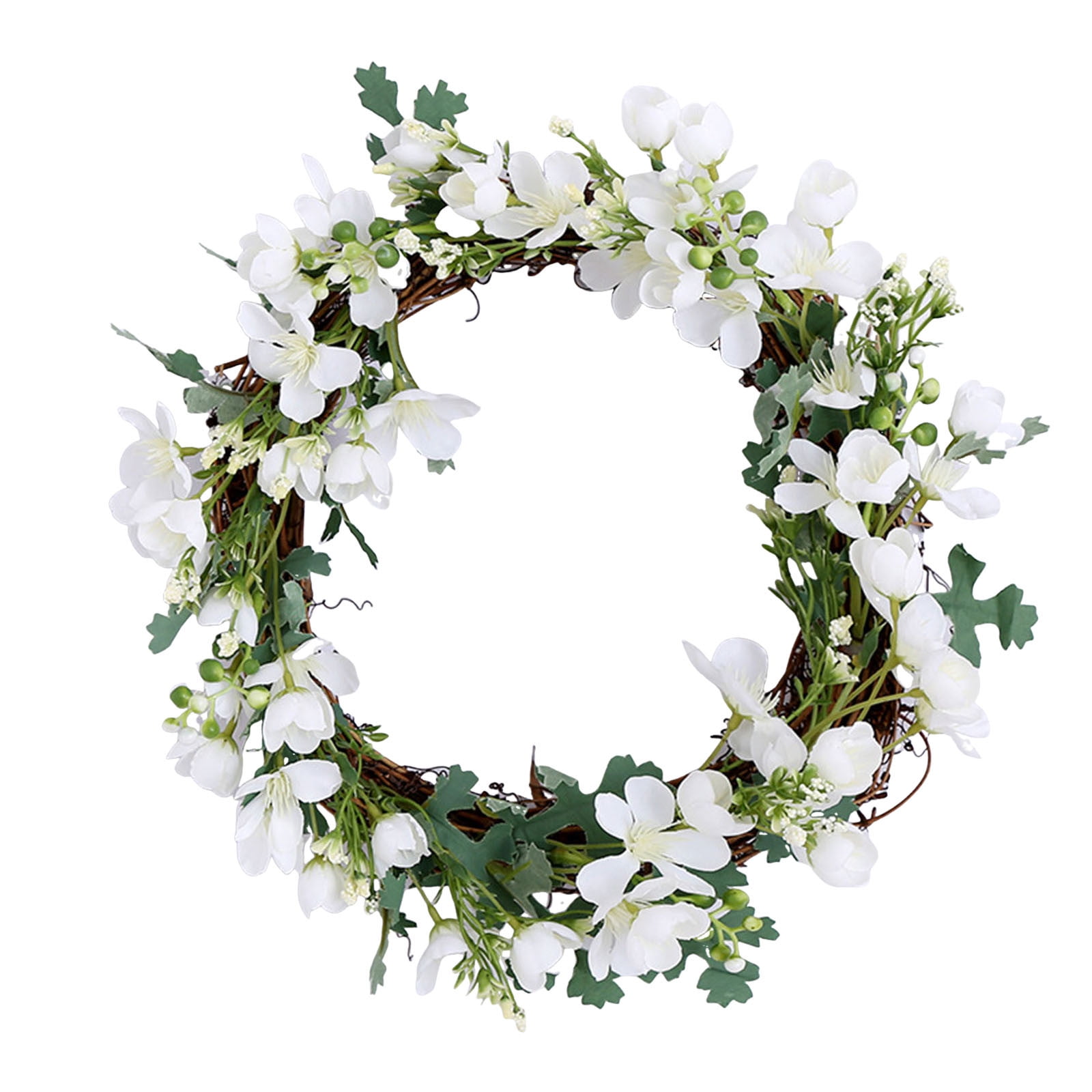 12.6" Spring Wreaths for Front Door Floral Wreath Spring Summer Easter ...