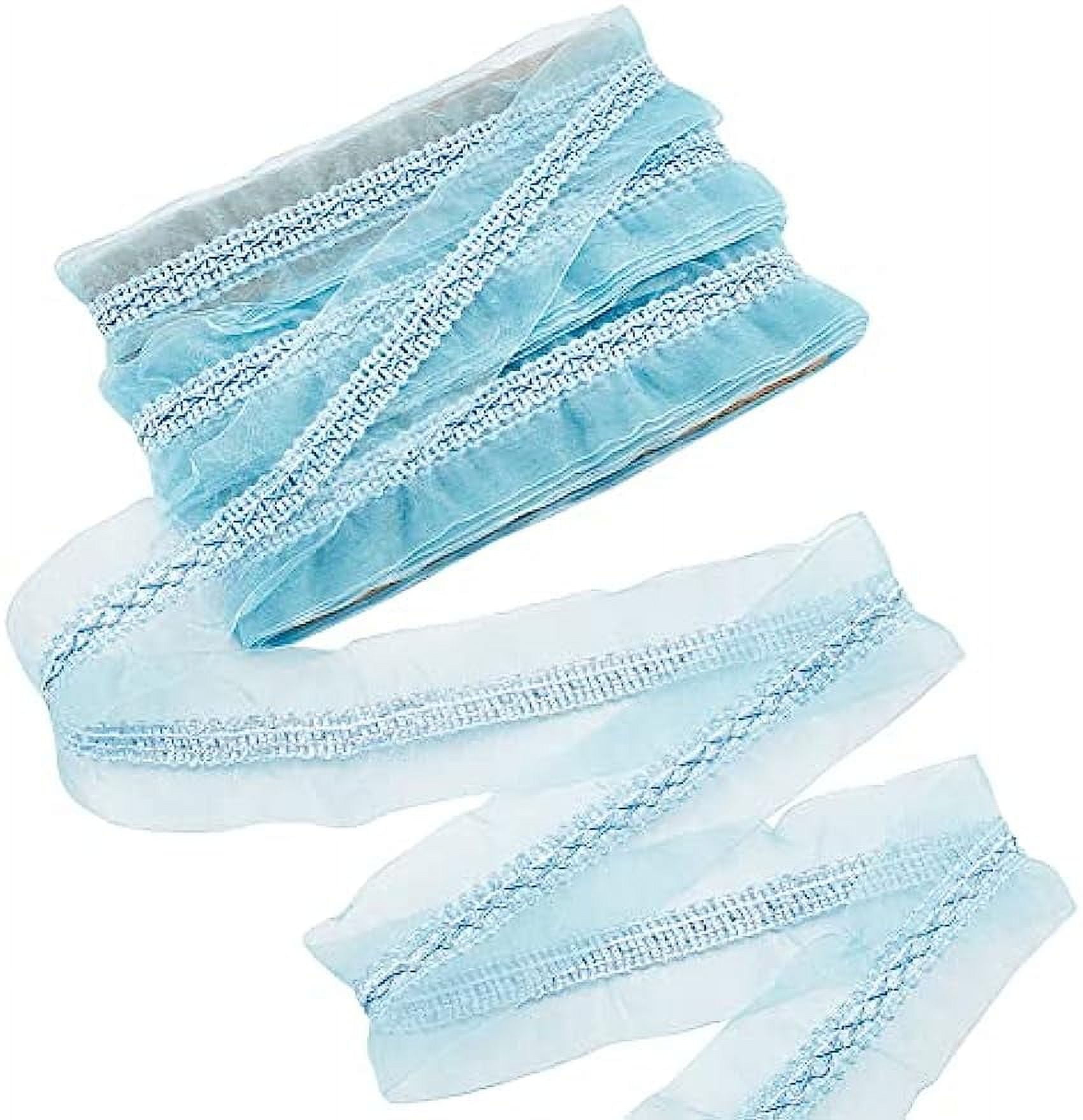 12.6 Yards Double Ruffle Trim 2-1 8 Inch Organza Ruffled Lace Ribbon ...