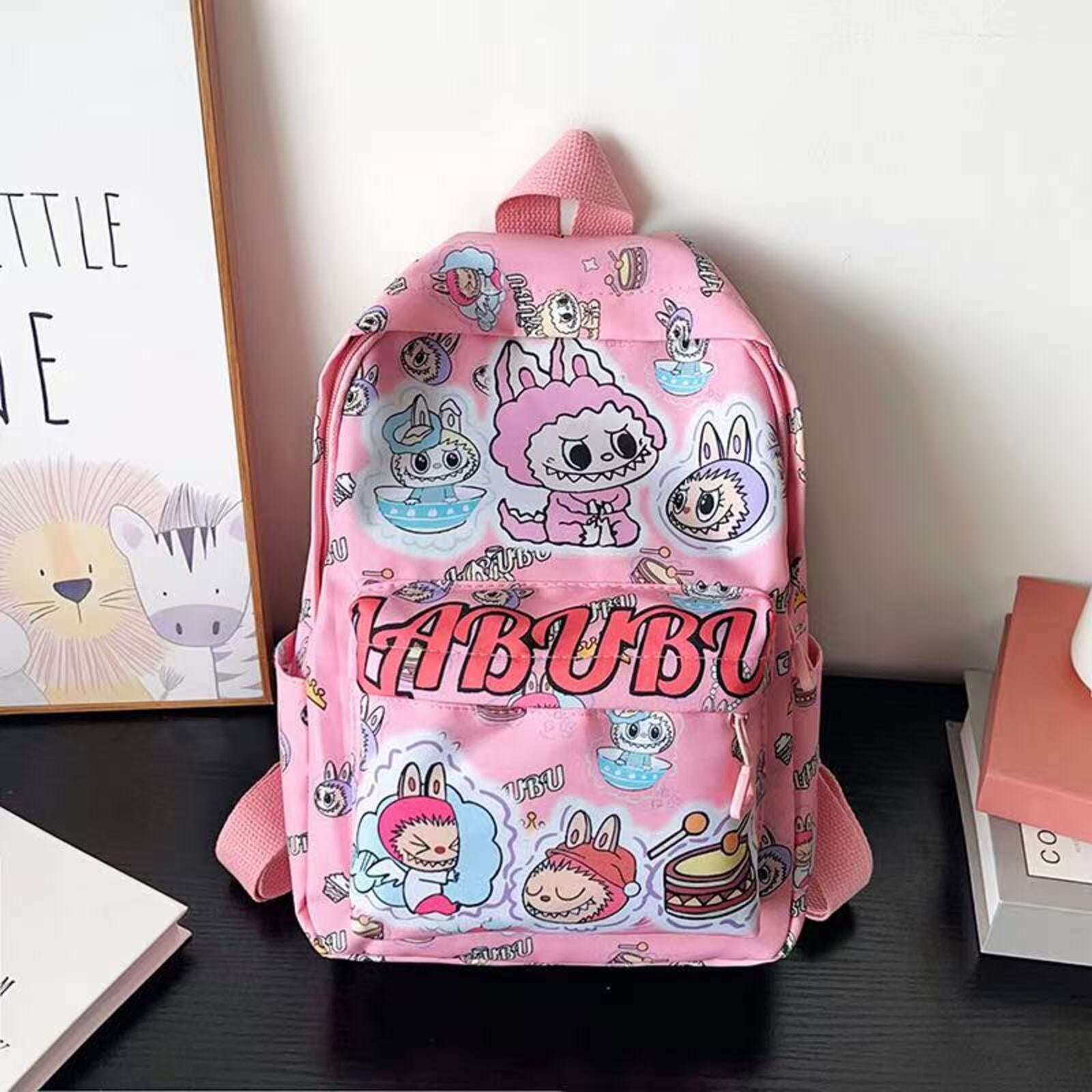 12.6 inch Cute Cartoon Bag la_bu-b-us Backpack Casual Daypack Printed ...