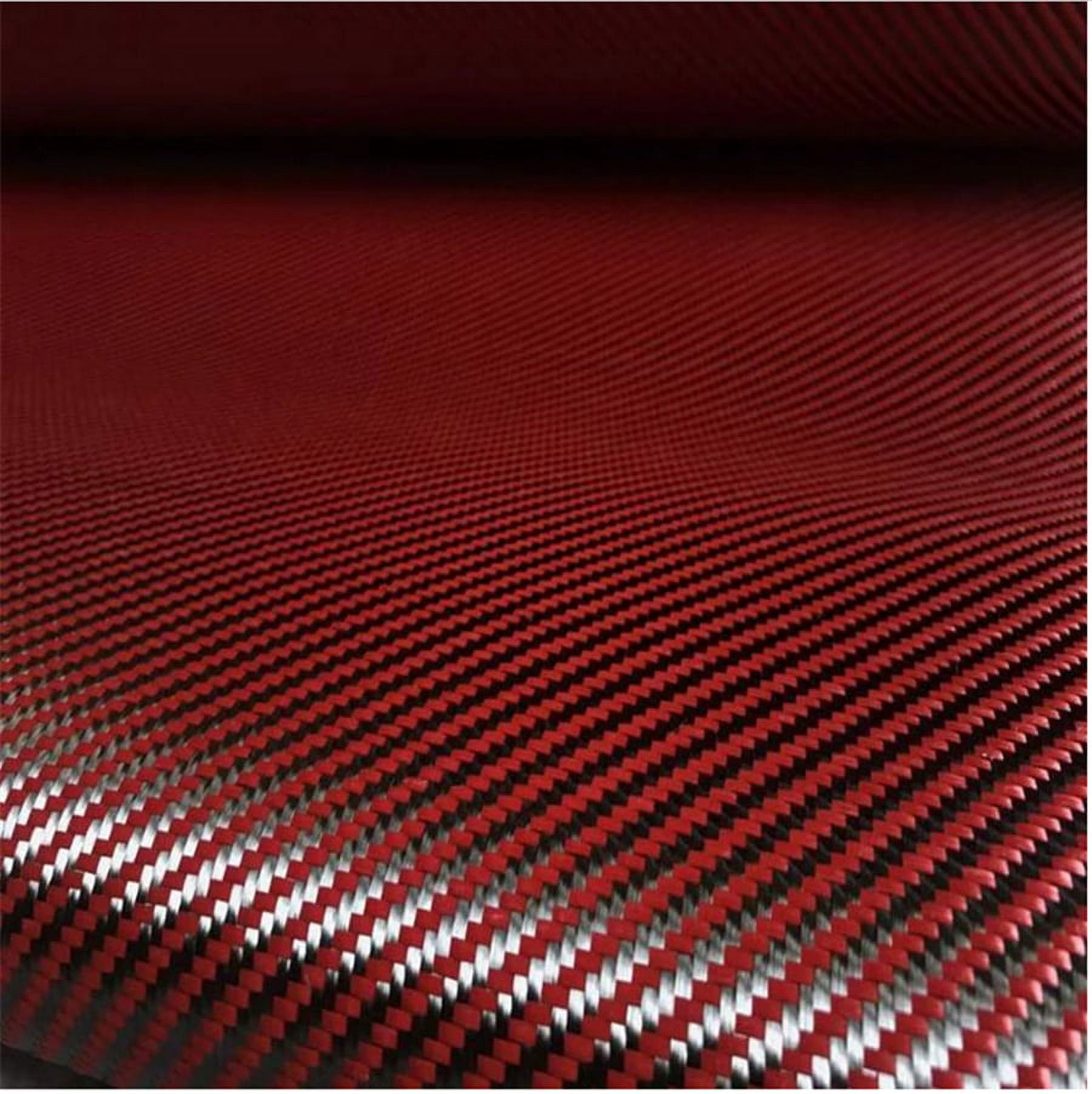 12"×60" Carbon Fiber Made With Kevlar Red Cloth Fabric 3K 2x2 Twill ...