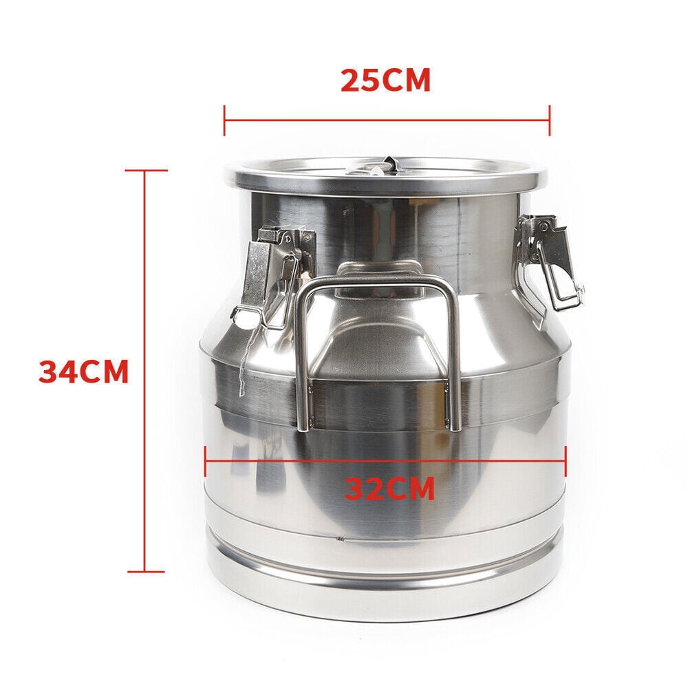 12-60L Gallon Stainless Steel Milk Can Barrel, Milk Jug Milk Bucket ...