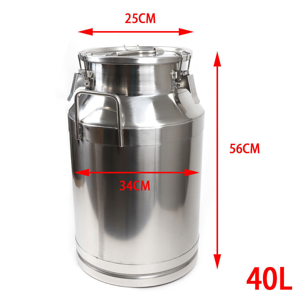 12-60L Gallon Stainless Steel Milk Can Barrel, Milk Jug Milk Bucket ...