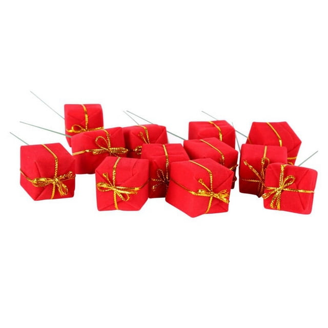 12/60Pcs Christmas Tree Mini Gift Boxes Xmas Hanging Pendants Ornaments ...