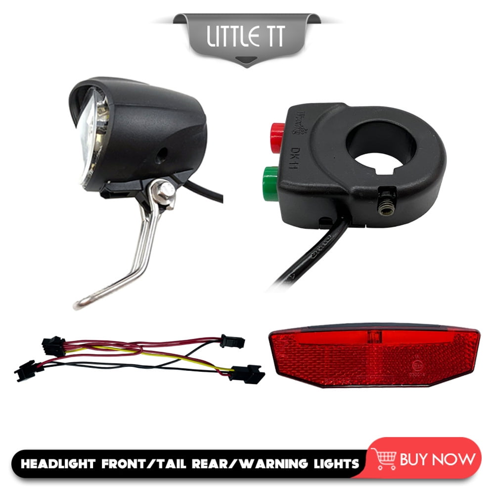 12-60V Ebike Headlight Tail Lights Led Brake Lamp Kit Electric Bike ...