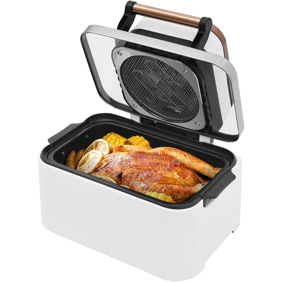 12.68Qt Large Glass Air Fryer Non Toxic Air Fryer Portable with Baking ...