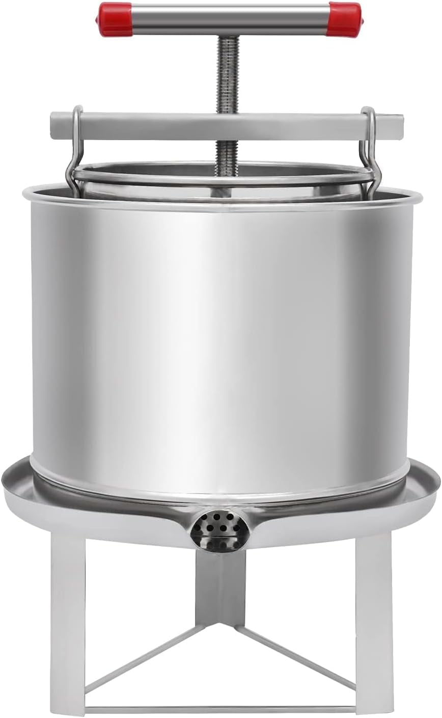 12.6L/3.3Gal Manual Press Machine Fruit Wine Press with T-Handle ...