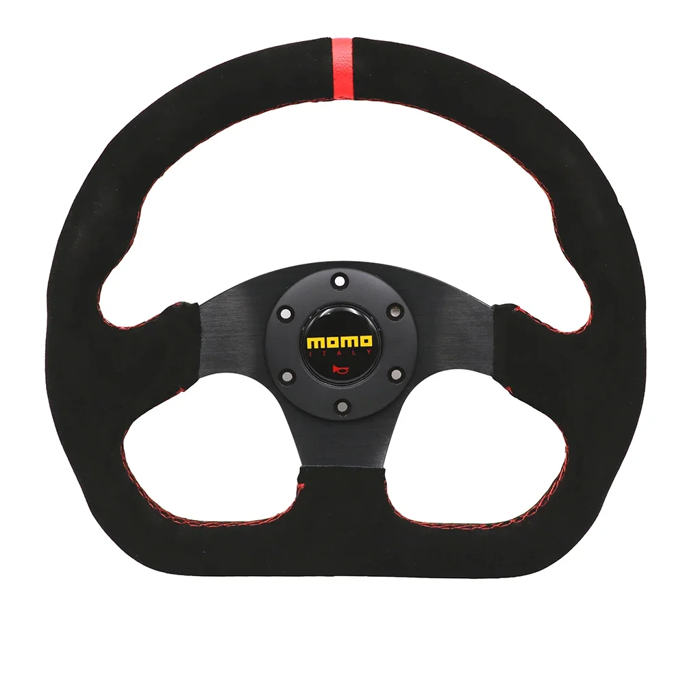 12.6inch/320mm for MOMO D Style Suede Leather Racing Sport Steering Wheel - Walmart.com
