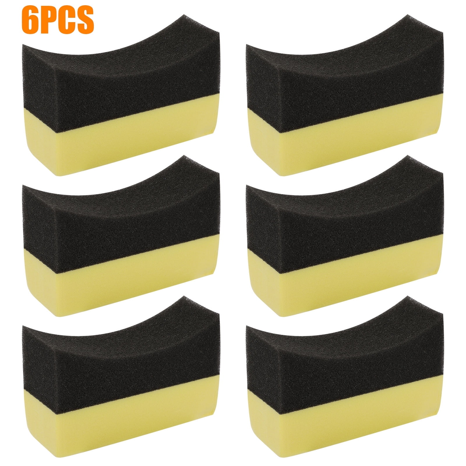 12/6pcs Car Care Kit, Washable Foam Sponge for Tire Shine and Wax ...