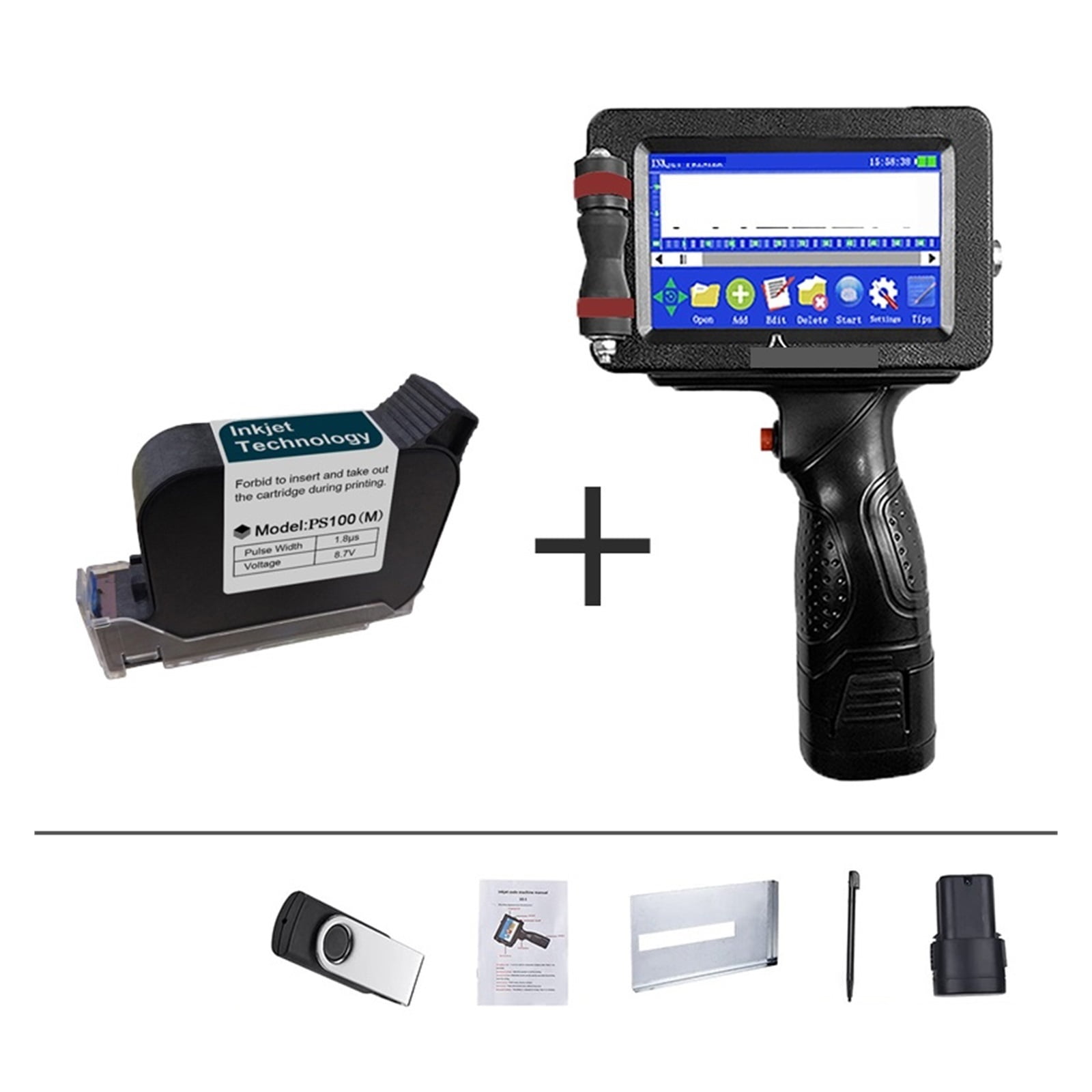 12.7/25.4mm Portable Printer ,Handheld Inkjet Printer,QR Bar Batch Code ...