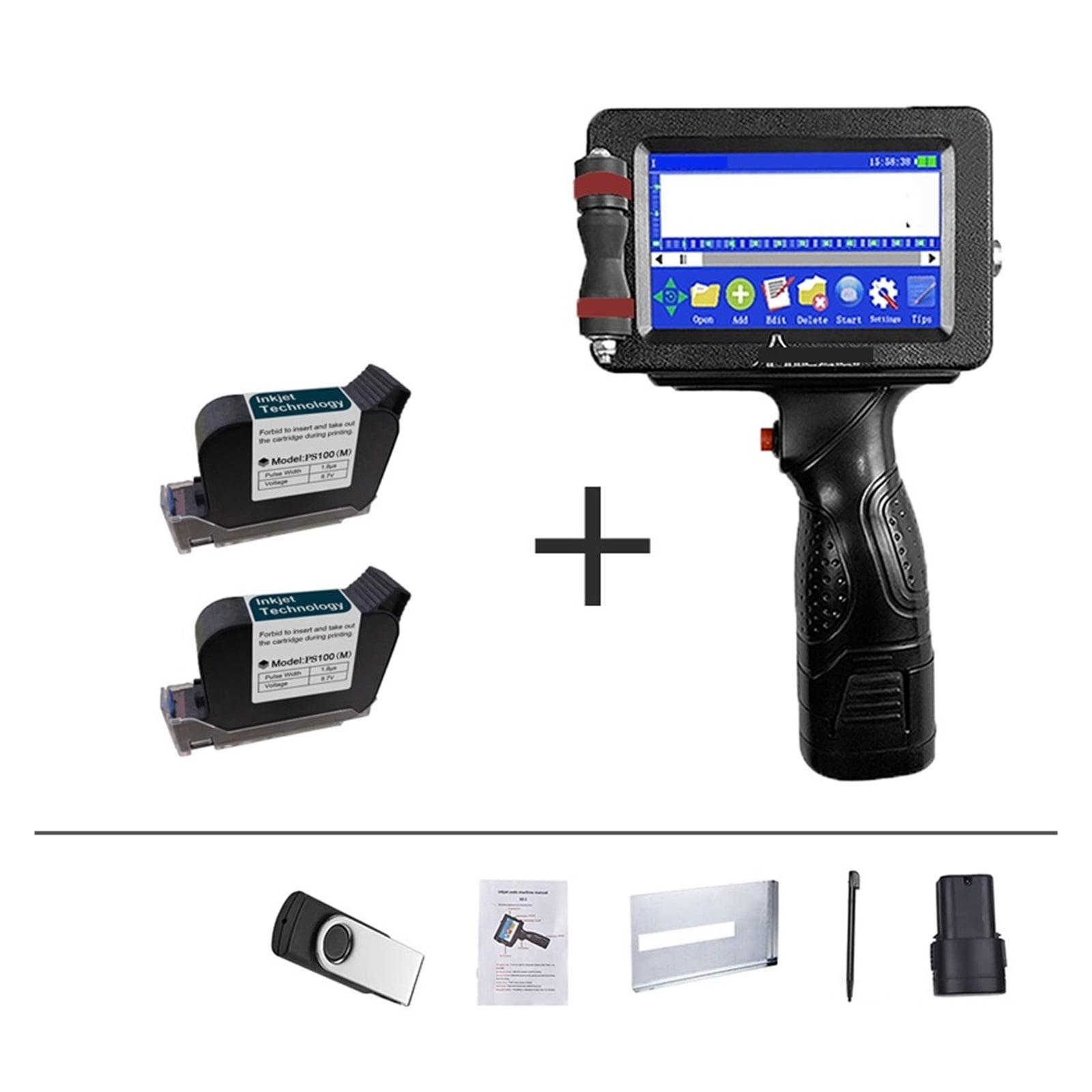 12.7/25.4mm Portable Printer ,Handheld Inkjet Printer,QR Bar Batch Code ...