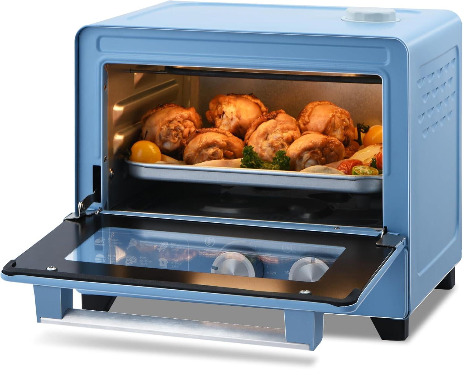 12.7 QT 6-in-1 Air Fryer Toaster Oven with Steam Infusion, Compact ...