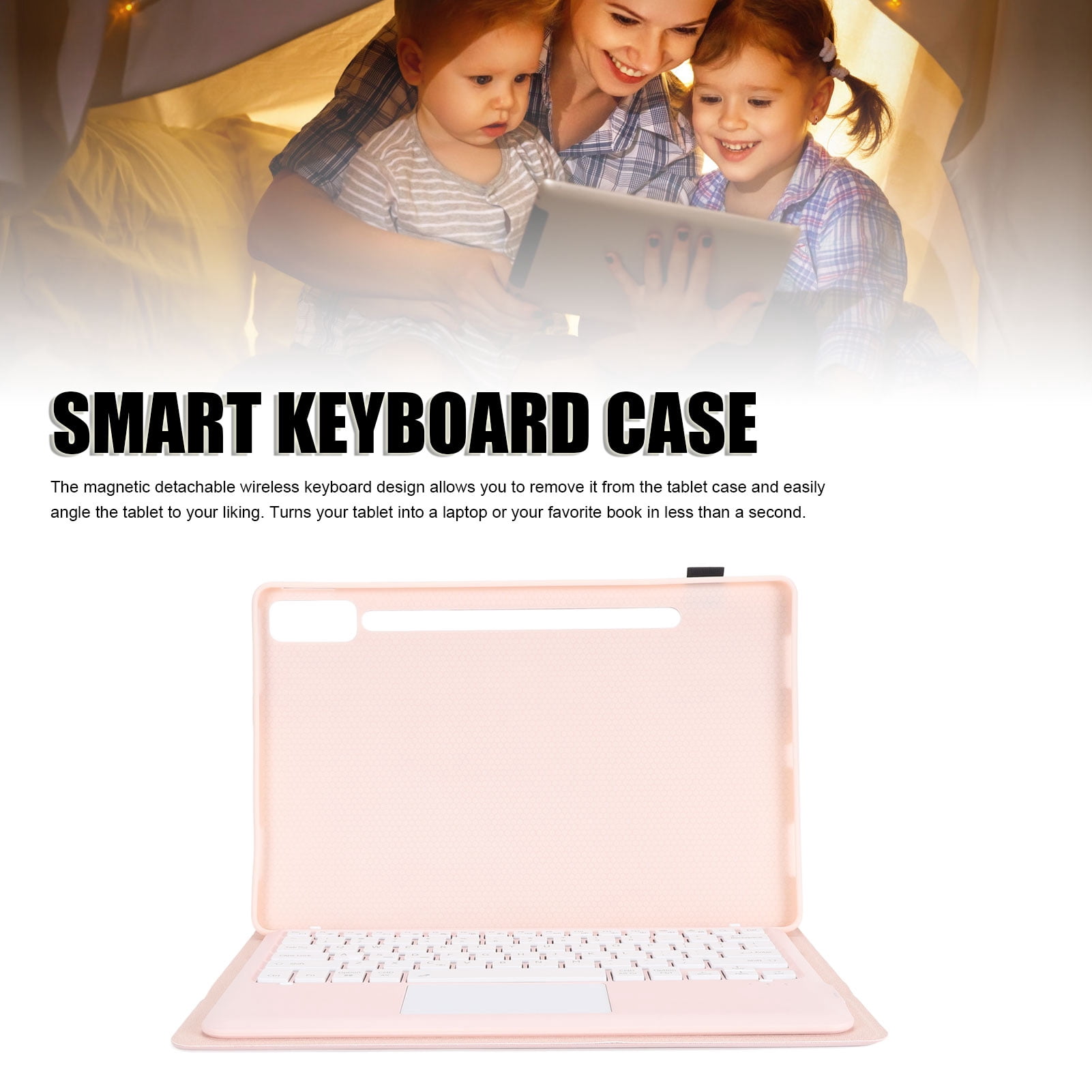 12.7" Tablet Keyboard Case With Touchpad, , 33ft Range, Angle Pen ...