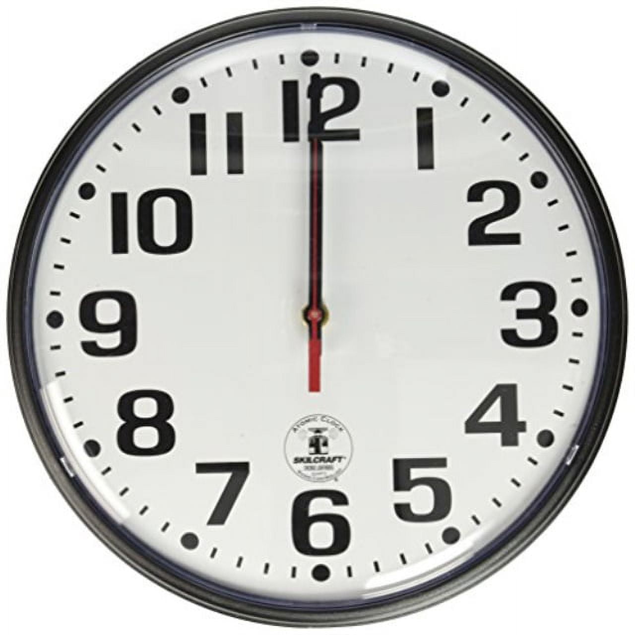 12.75 in. Overall Diameter 1 AA SKILCRAFT Atomic Slimline Wall Clock ...