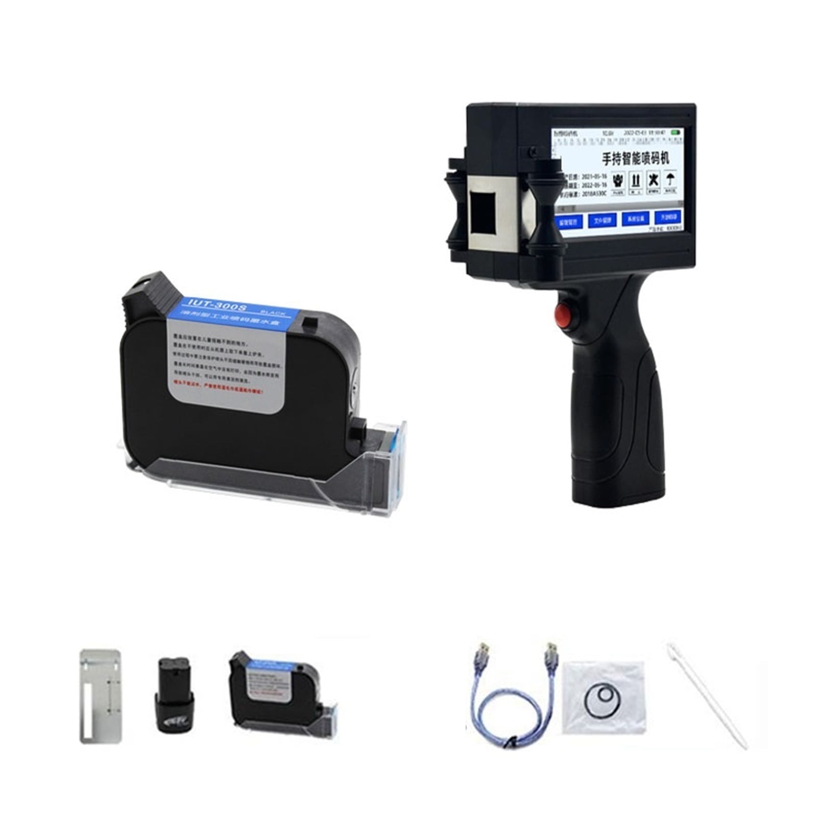 12.75mm Smart Touch Screen Handheld Inkjet Printer Batch Number QR Code ...