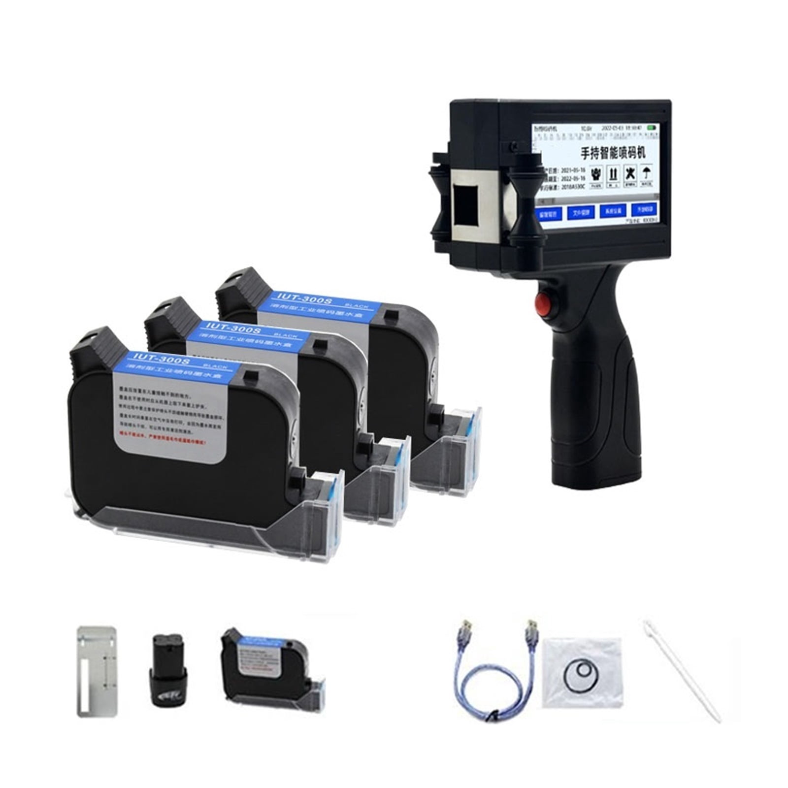 12.75mm Smart Touch Screen Handheld Inkjet Printer Batch Number QR Code ...