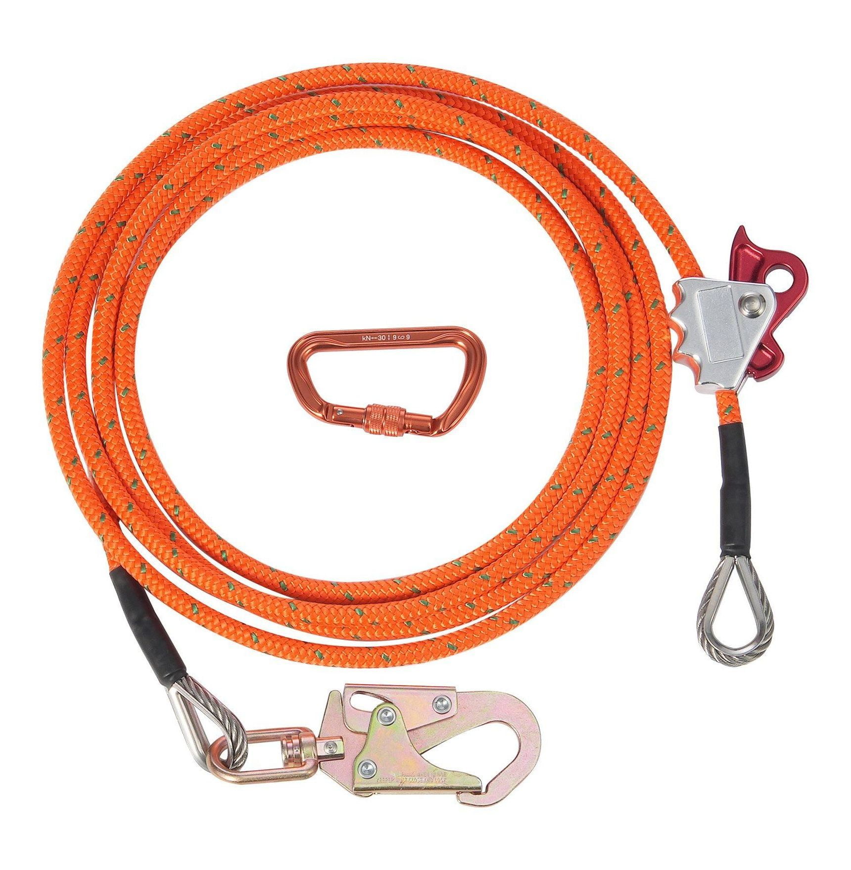 12.7mm Arborist Flipline, 16ft Tree Climbing Rope with Snap Hook ...