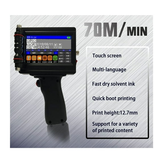 12.7mm Handheld Inkjet Printer, Label Encoding QR Code Logo Printer ...