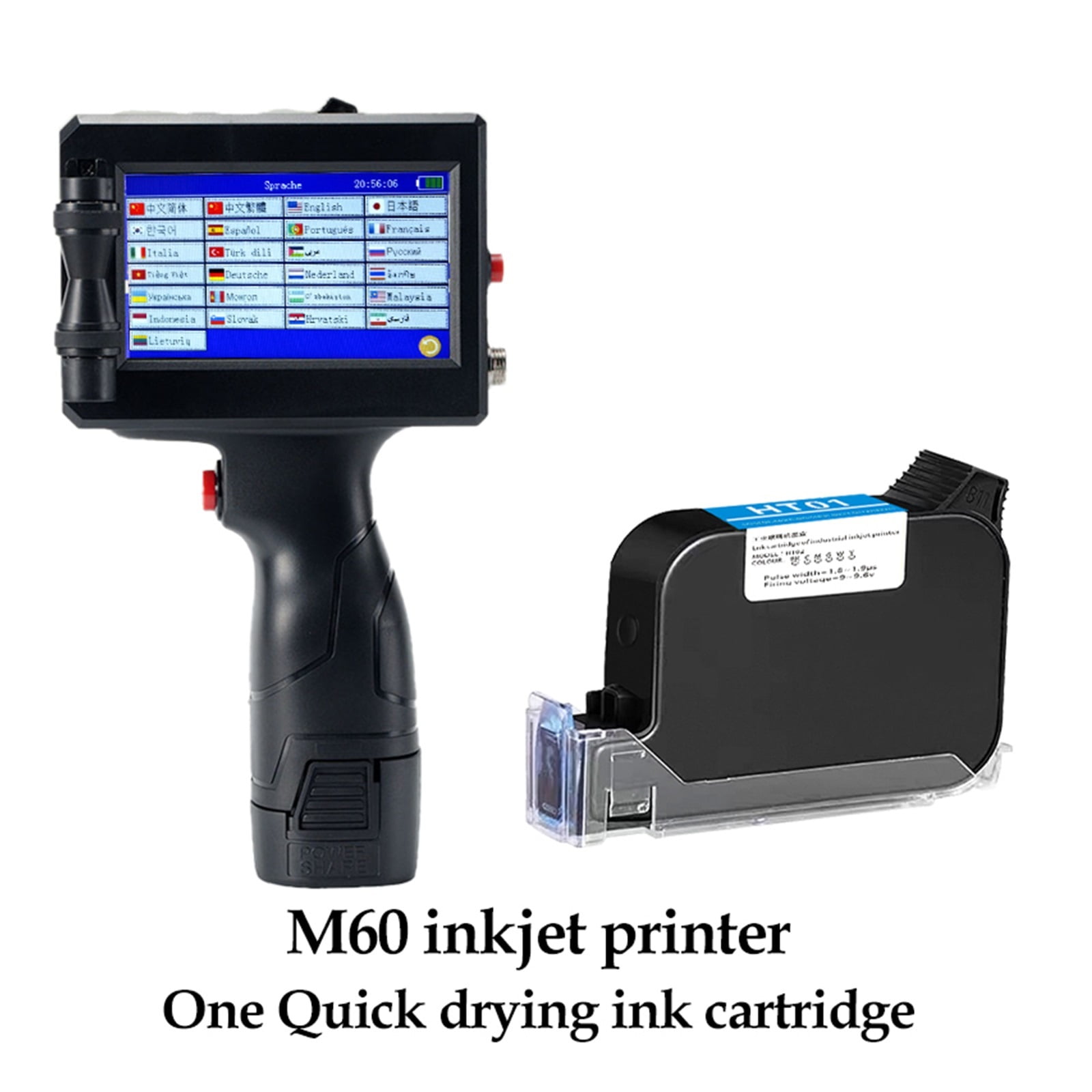 12.7mm Handheld Inkjet Printer, Portable Label Lot QR Code Packaging ...