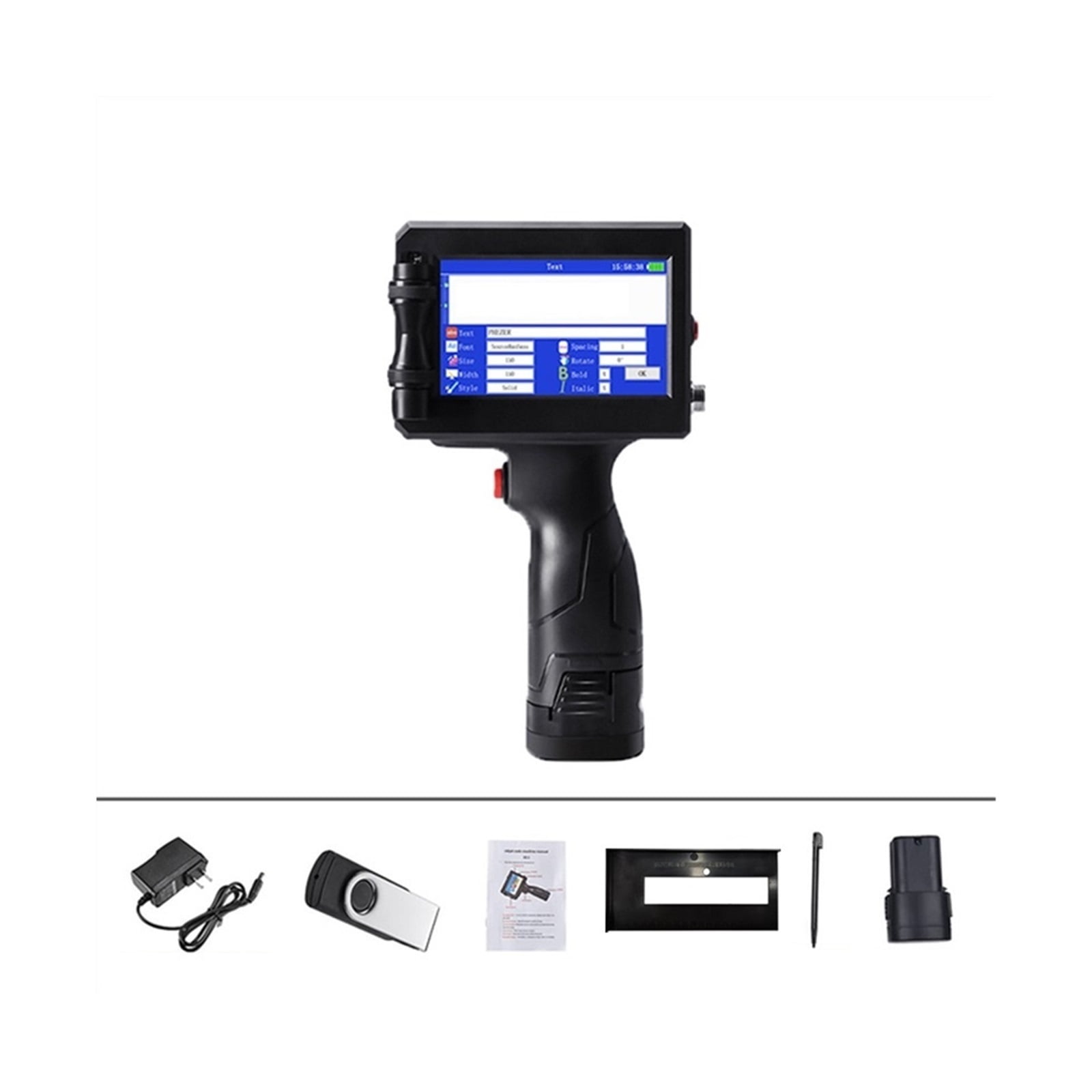 12.7mm Label Printer QR Bar Batch Code Date Number Logo Expiry Date ...