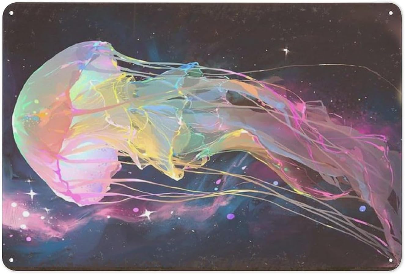 12×8 inch Although the colorful marine jellyfish is beautiful,it is ...
