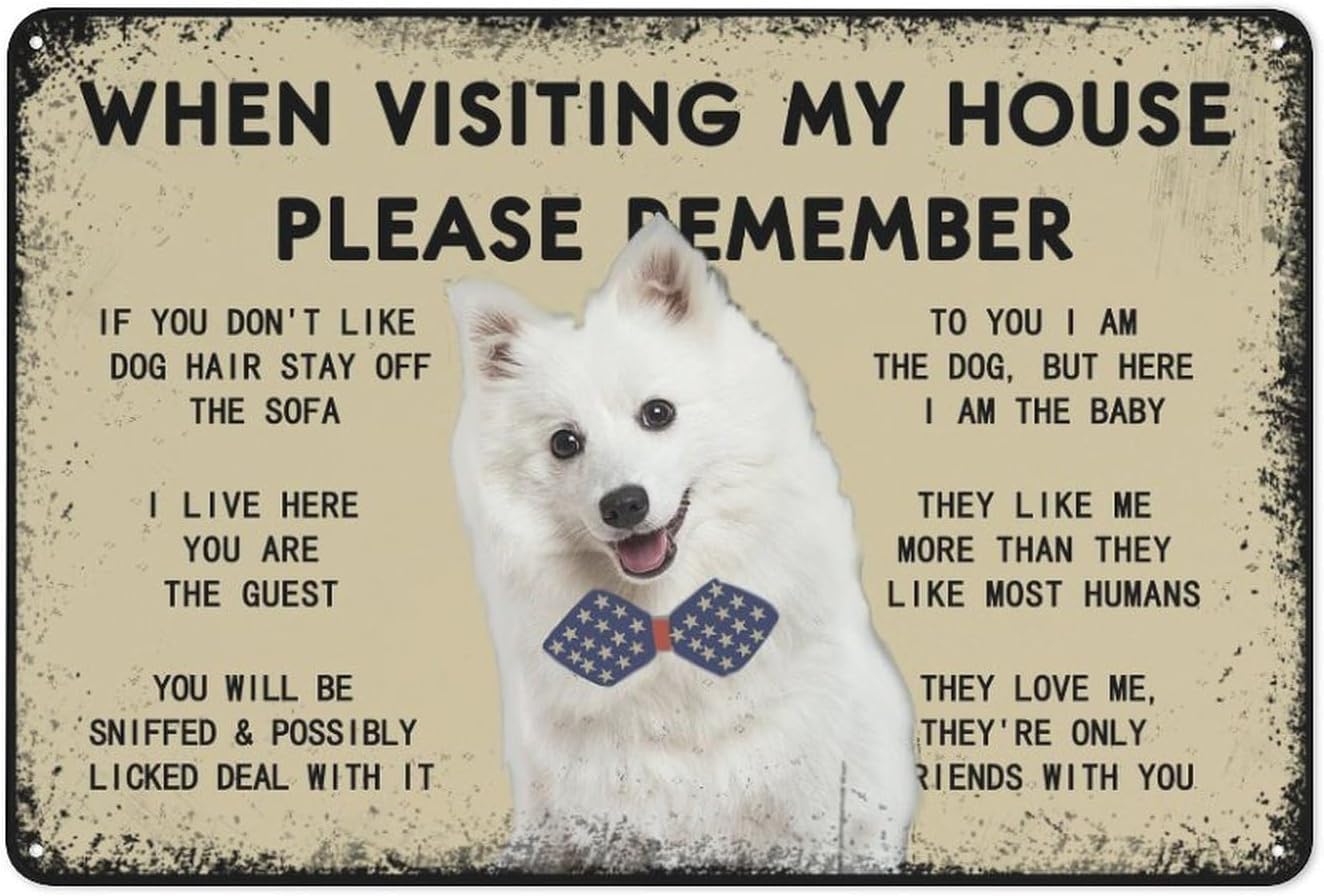 12×8 inch Dog When Visiting My House Please Remember Metal Sign ...