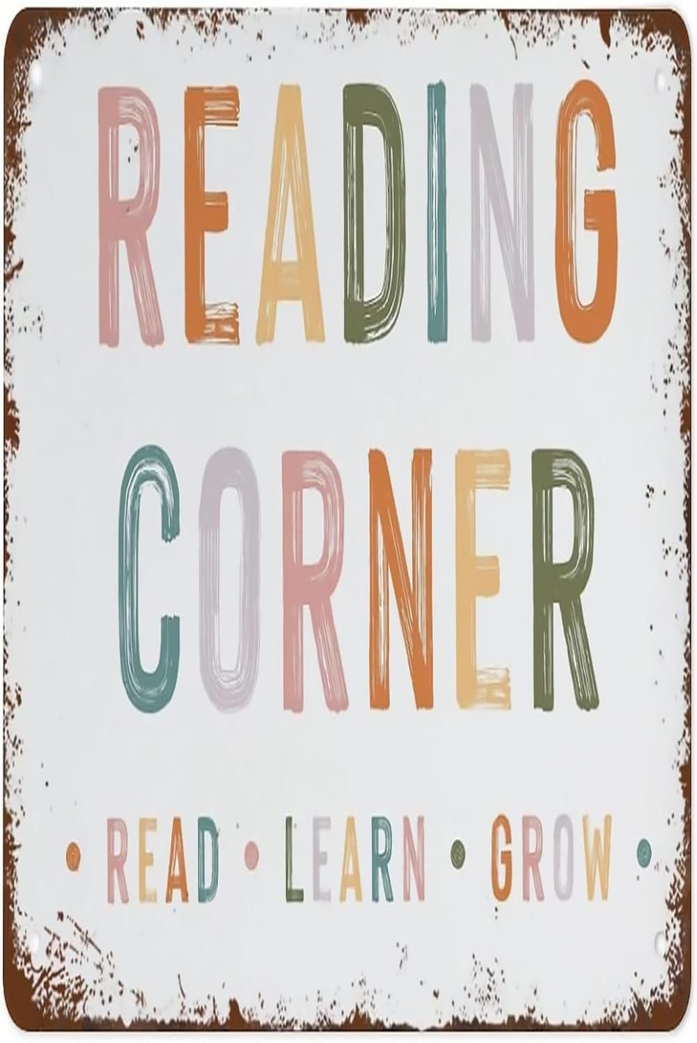 12×8 inch Funny Vintage Tin Metal Sign Reading Corner Decor Classroom ...