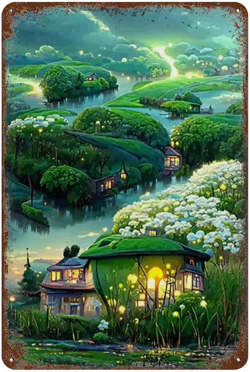 12×8 inch Hayao Miyazaki Summer Metal Tin Sign Print Decoration For ...