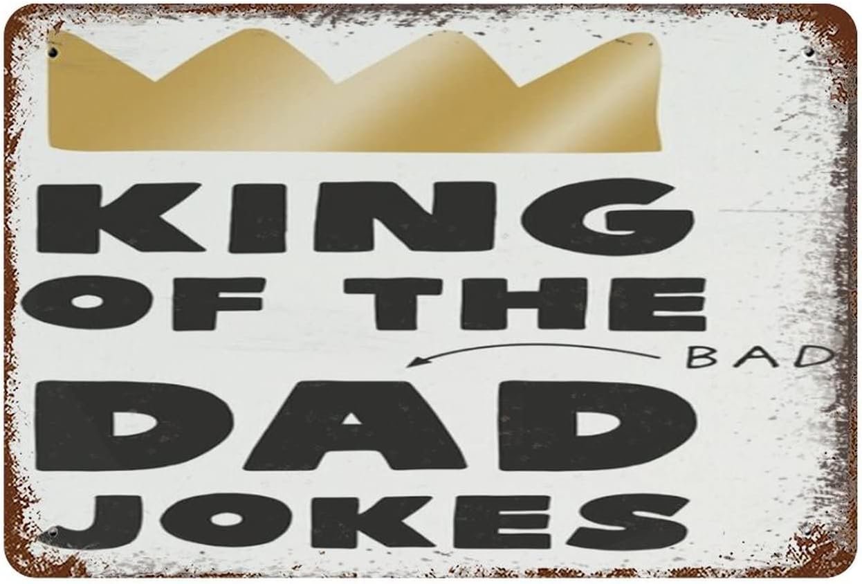 12×8 inch King of The Bad Jokes Father's Day Anniversary Metal Tin Sign ...