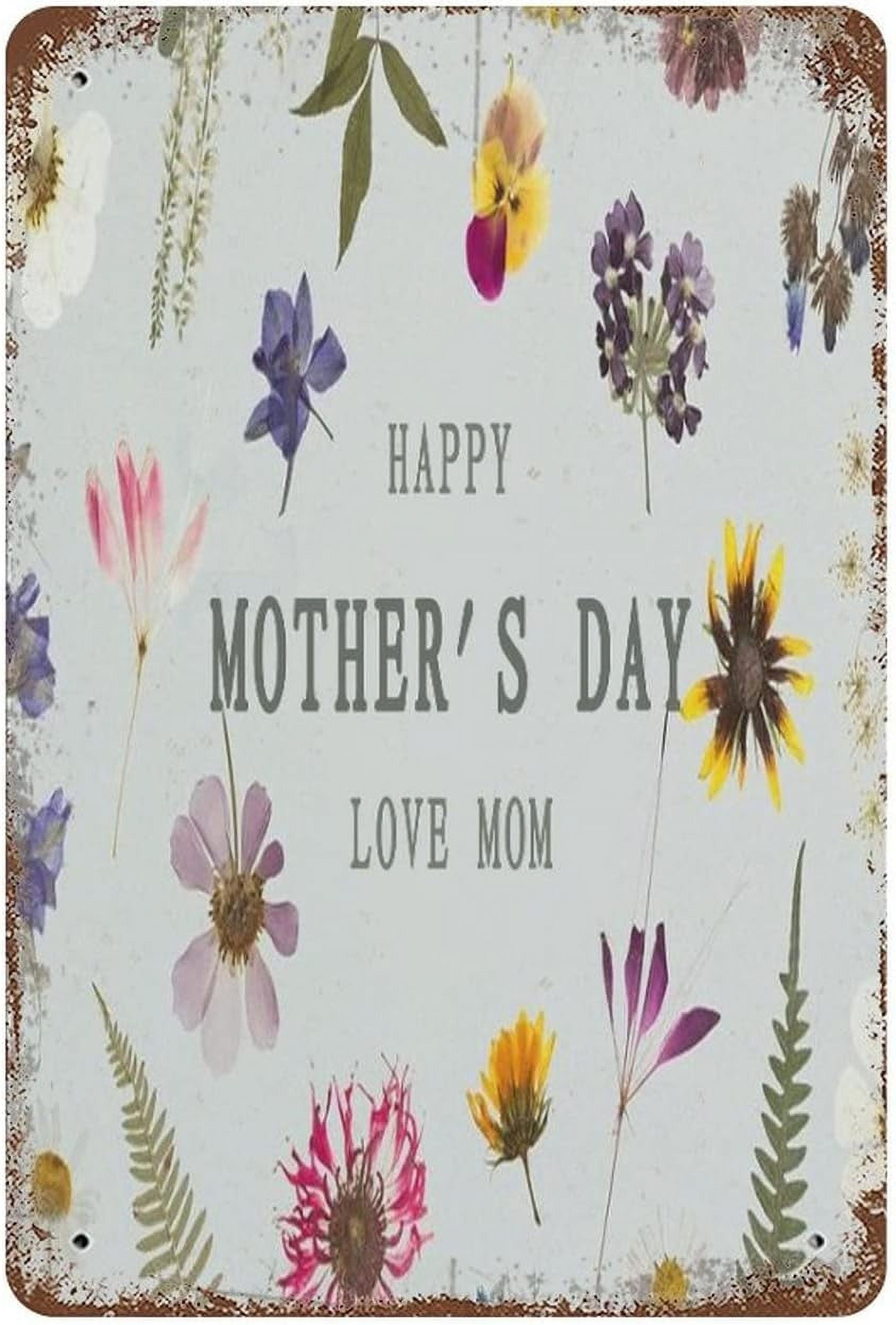 12×8 inch MATHER'S DAY Gentle flower Personalized Metal Tin Sign ...