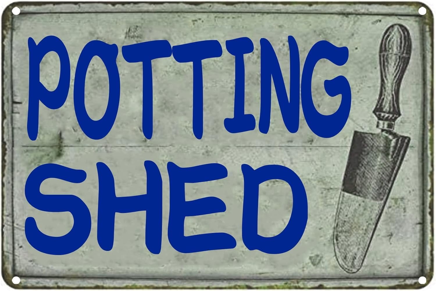 12×8 inch Potting Shed Sign Garden Signs Rustic Decorative Plaque Tin ...