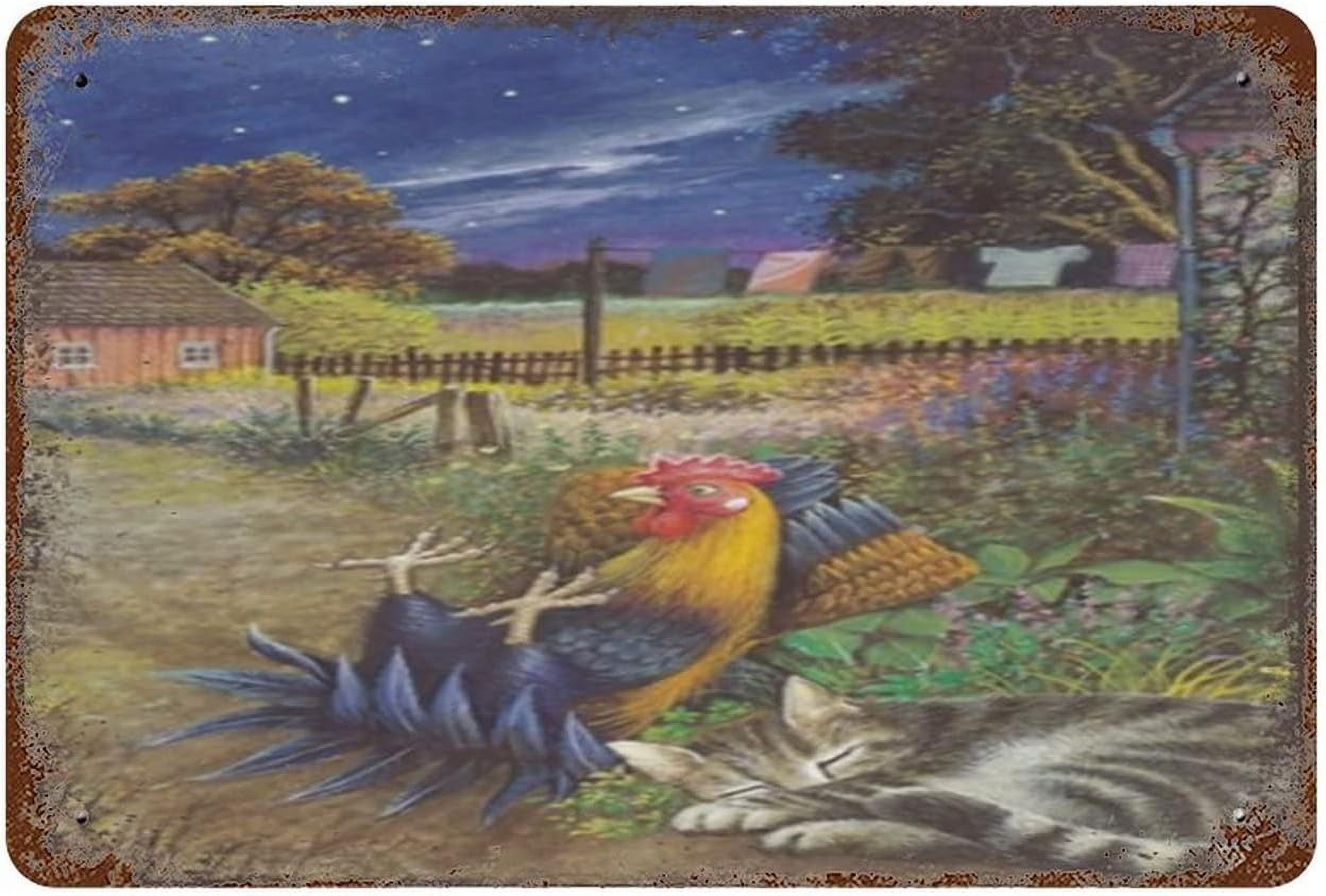 12×8 inch Sleeping cute cat Nostalgic Vintage Retro Metal Tin Signs ...