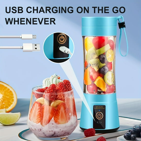 12.85 Oz (380ml) Rechargeable Portable Blender Cup - USB Juicer Blender ...