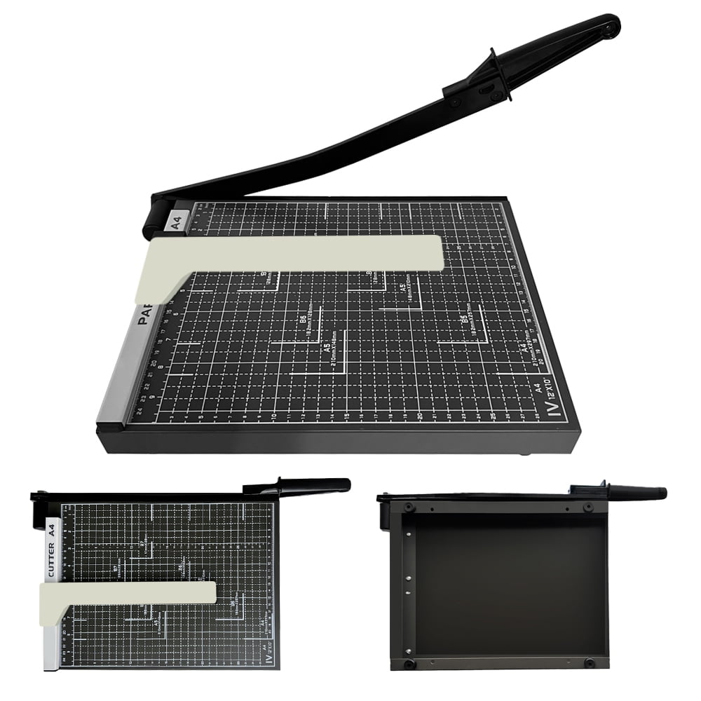 12.87" Paper Cutter for Cardstock, A4 Stack Guillotine Paper Trimmer ...