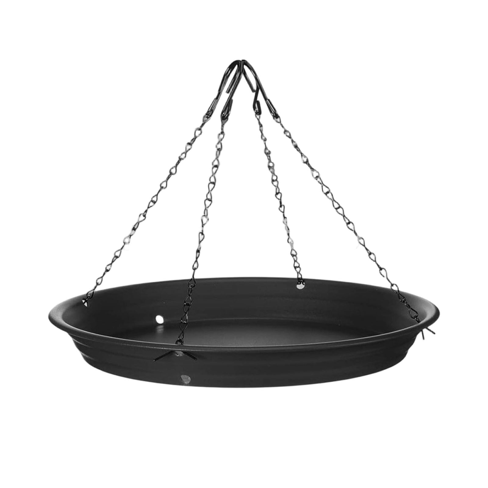 12.8In Bird Feeder Tray With Metal Chain Hanging Catch Dish Practical ...