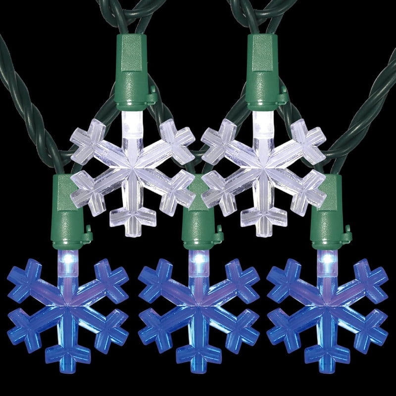 12.8ft 50 LED Snowflake String Light，Lightbulbs for Christmas,Party ...