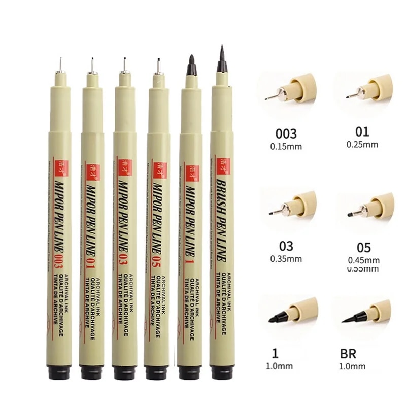 12/9/4Pcs Markers Micro Pen Kawaii Manga Hand-painted Drawing Hook Line ...