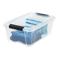 12.95 Qt Storage Bins with Lids, Stackable Plastic Totes - Large ...
