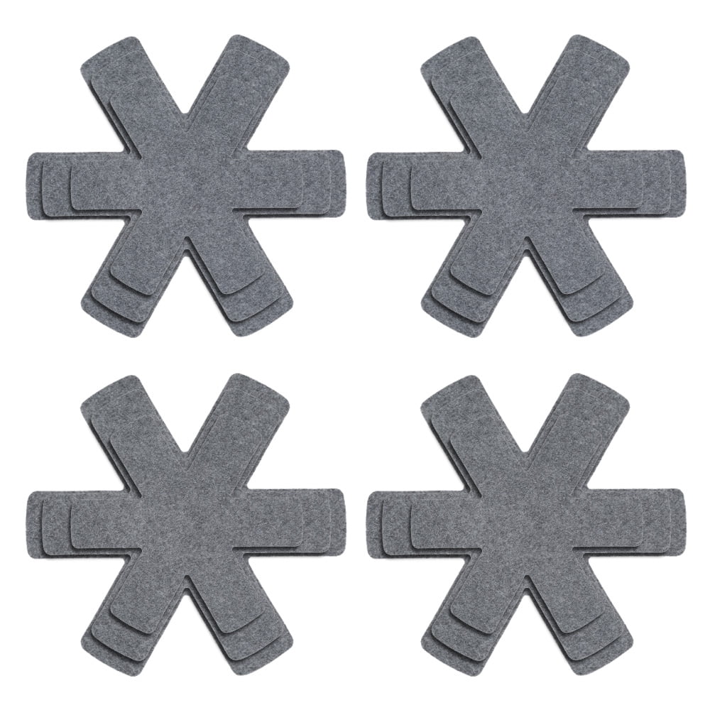 12/96Pcs Pot Pan Felt Protectors Divider Pads 3 Sizes Felt Plate Heat ...