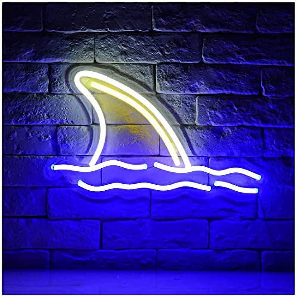 12.99"x7.87" Shark fin Neon Light Sign LED Night Lights USB Operated ...