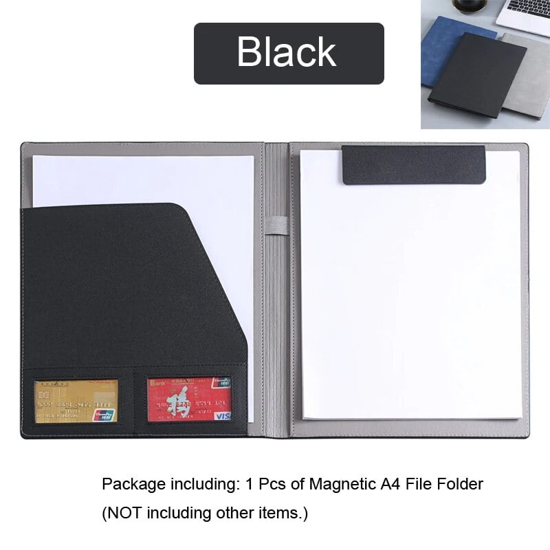 12.9x9.6in A4 Leather Business Folder Padfolio Portfolio Magnetic ...
