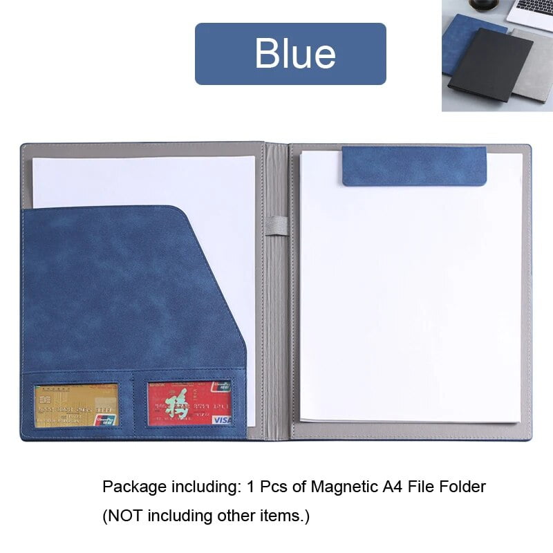 12.9x9.6in A4 Leather Business Folder Padfolio Portfolio Magnetic ...