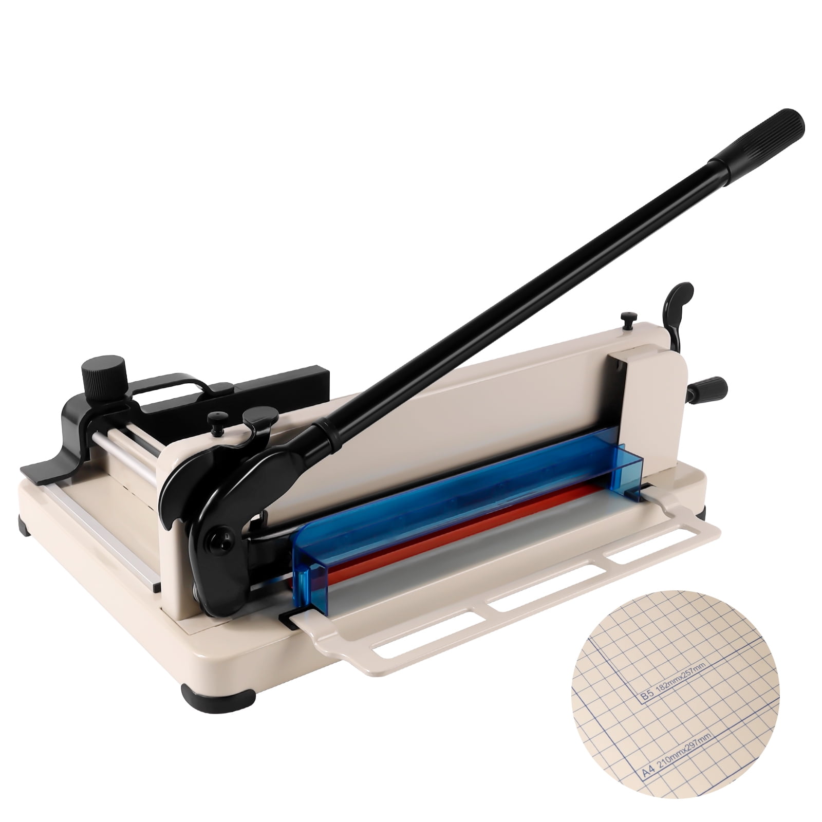 12" White Guillotine A4 Paper Cutter, 1.6 Inch Cutting Height, Solid ...