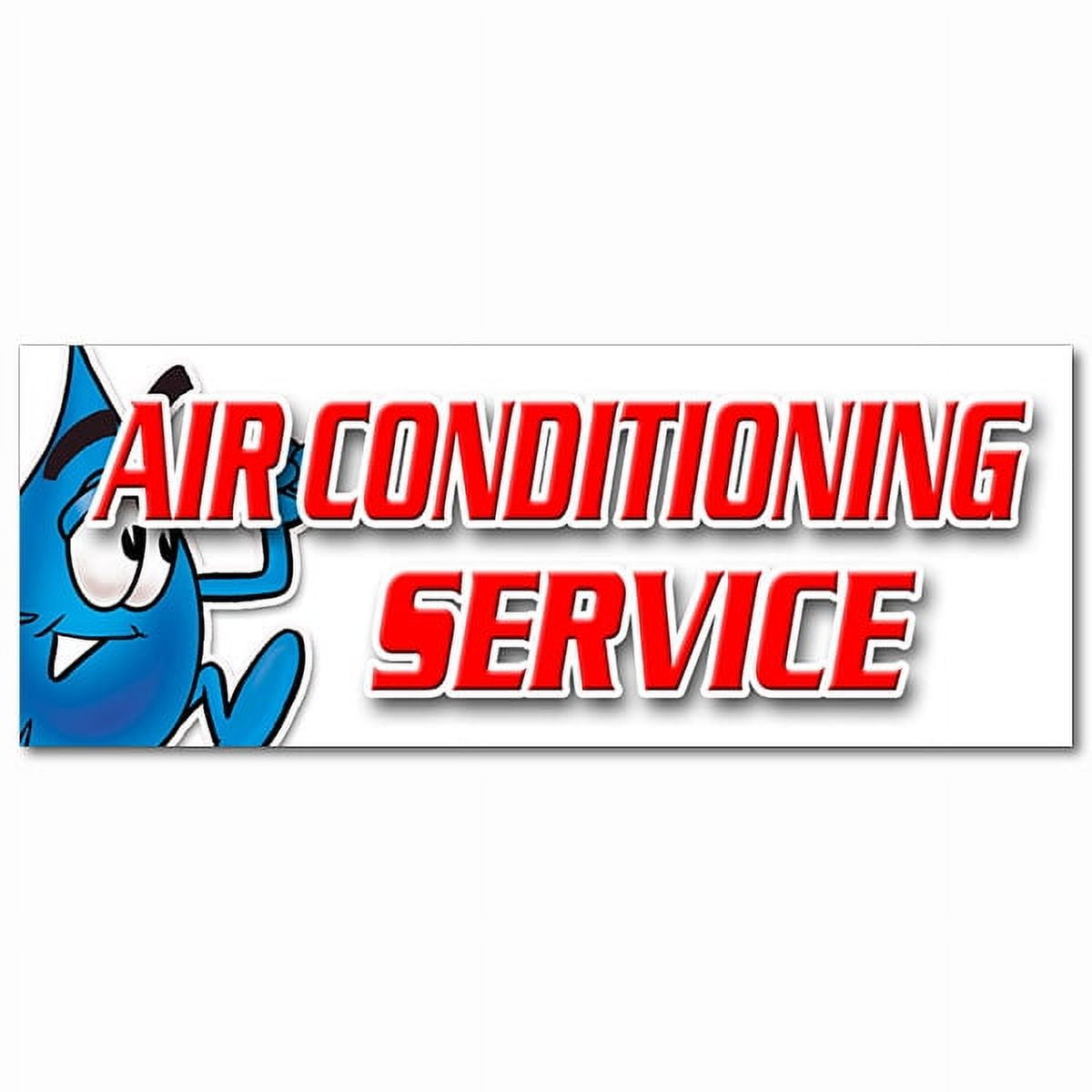 12" AIR CONDITIONING SERVICE DECAL sticker ac cooling technician air ...