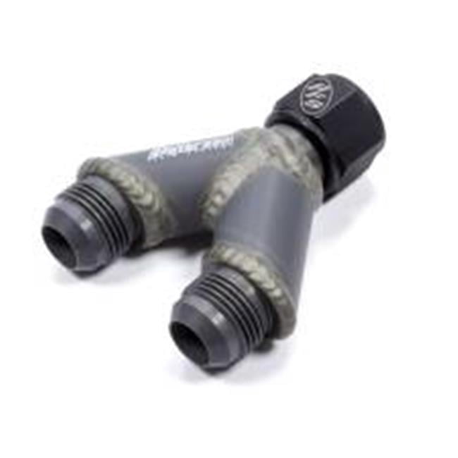 12 AN Female Inlet Dual 12 AN Male Outlets Aluminum Y Block Fitting ...