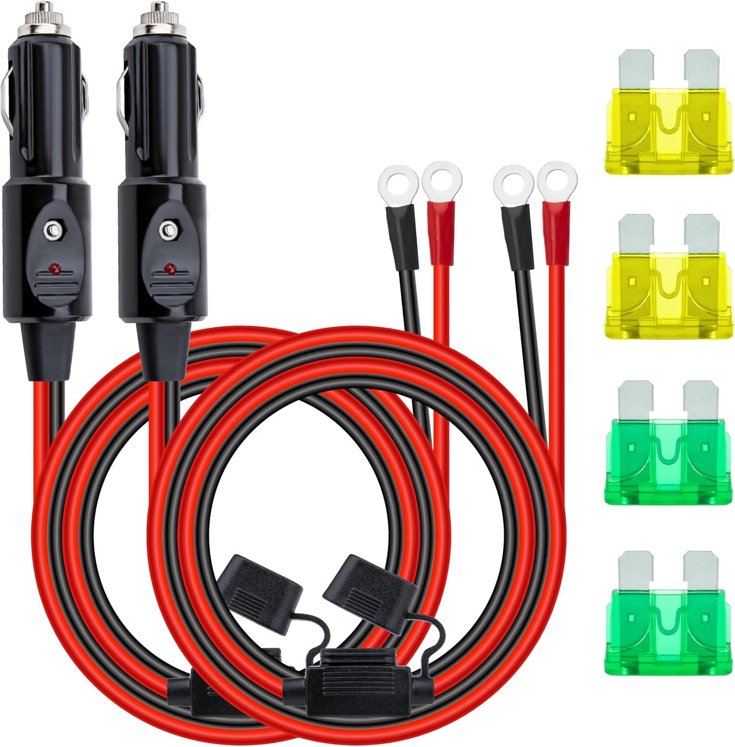 12 AWG Heavy Duty Cigarette Lighter Plug,3.3 FT Cigarette Lighter Male ...