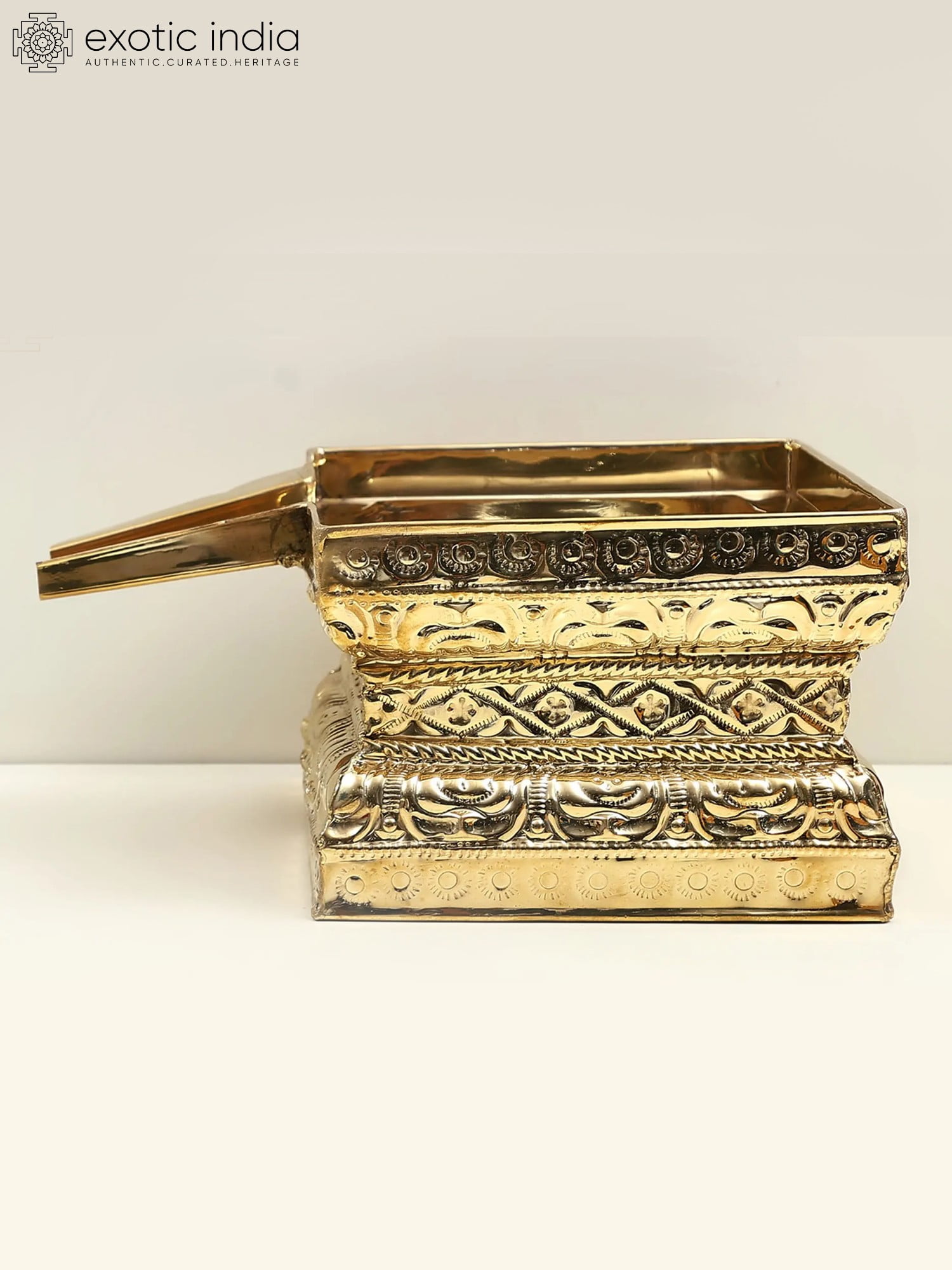 12" Abhisheka Patra For Abhishekam In Brass | Handmade | Made In India ...