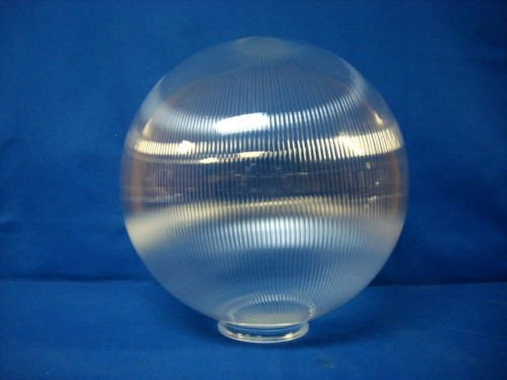 12" Acrylic Round Prismatic Globe Light Fixture Post Lighting Outdoor ...