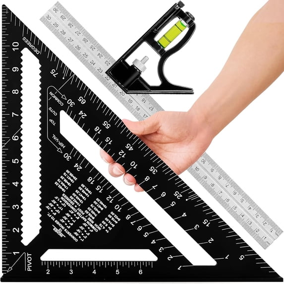 12" Advanced Rafter Square and Combination Set, 12 Inch Imperial ...