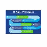 12 Agile Principles Flowchart Style Team Office Poster Canvas for ...
