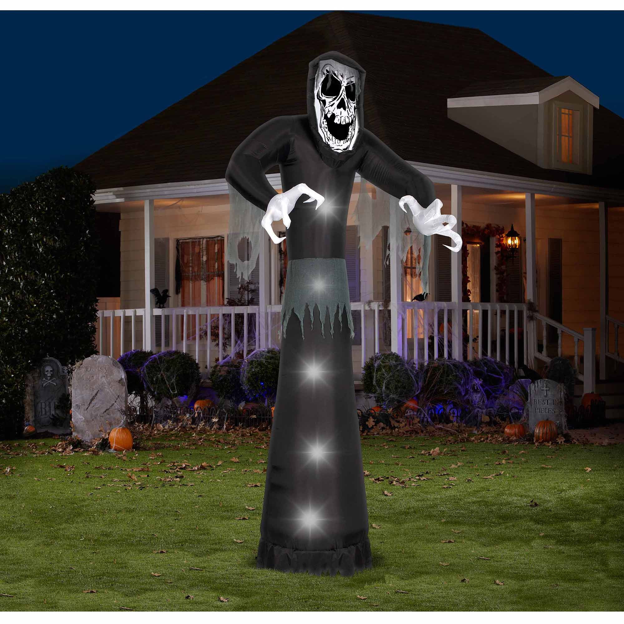 12' Airblown Inflatables Giant Beckoning Reaper Halloween Decoration ...